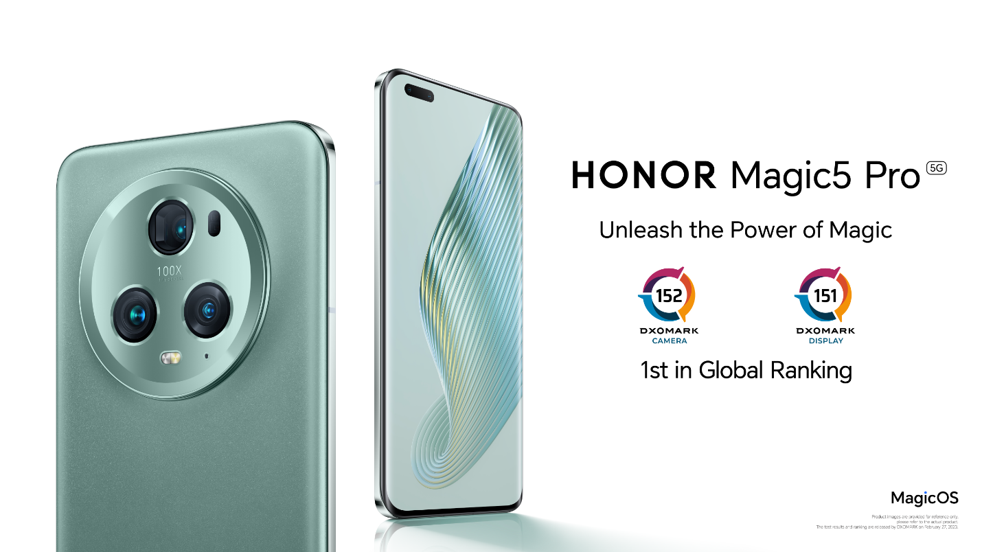 El HONOR Magic5 Pro es #1 en los rankings de cámara y pantalla de DXOMARK - techonlivesv